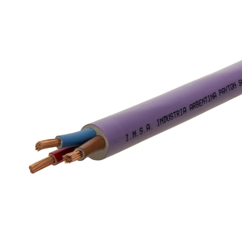 Cable Subterraneo 3x4mm² Violeta PVC x Metro - Pelba
