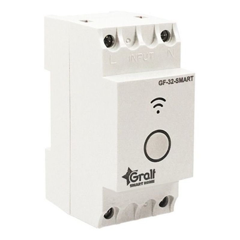 Interruptor Inteligente Wi-Fi Riel Din | Gralf Gf-32-Smart - Pelba