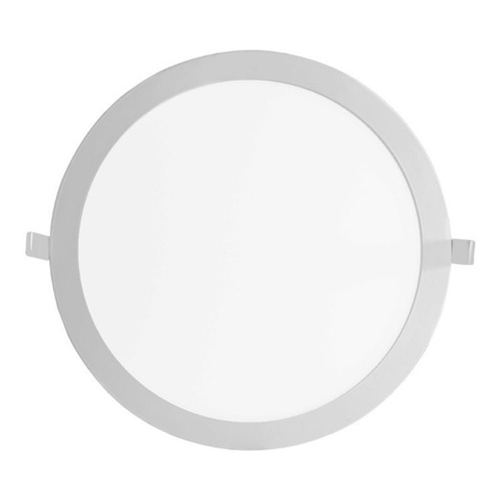 Plafon Panel Led Macroled Redondo Embutir 18W Frio - Pelba