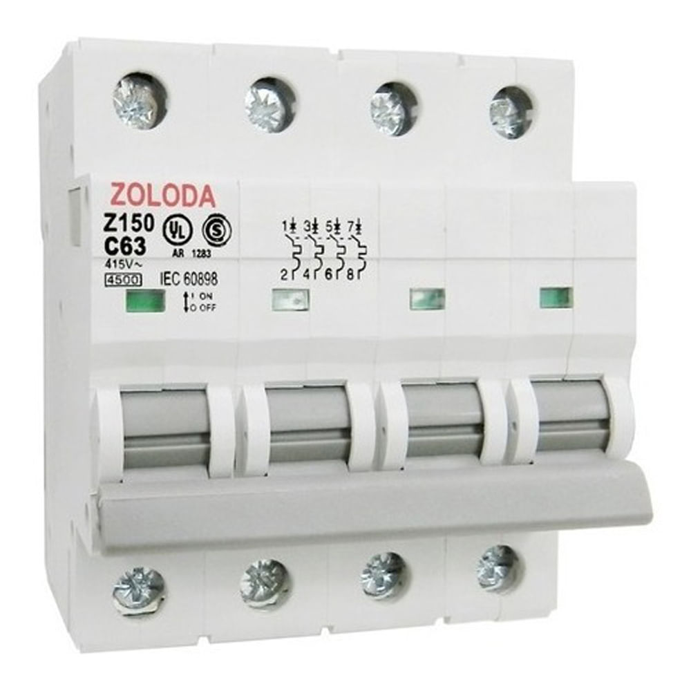 Termomagnetica Tetrapolar 25A Llave Termica 4X25 6Ka Zoloda - Pelba