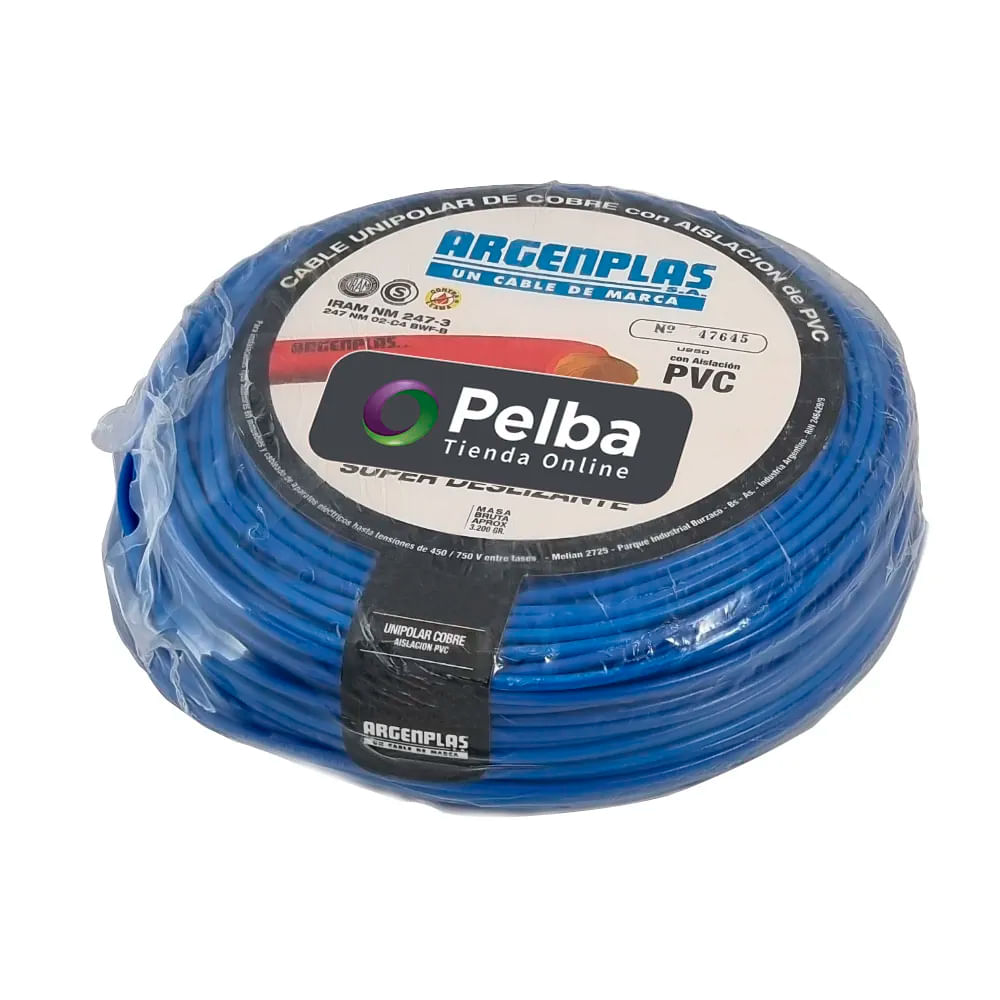 Cable Unipolar 1X2.50Mm Celeste Bobina - Pelba