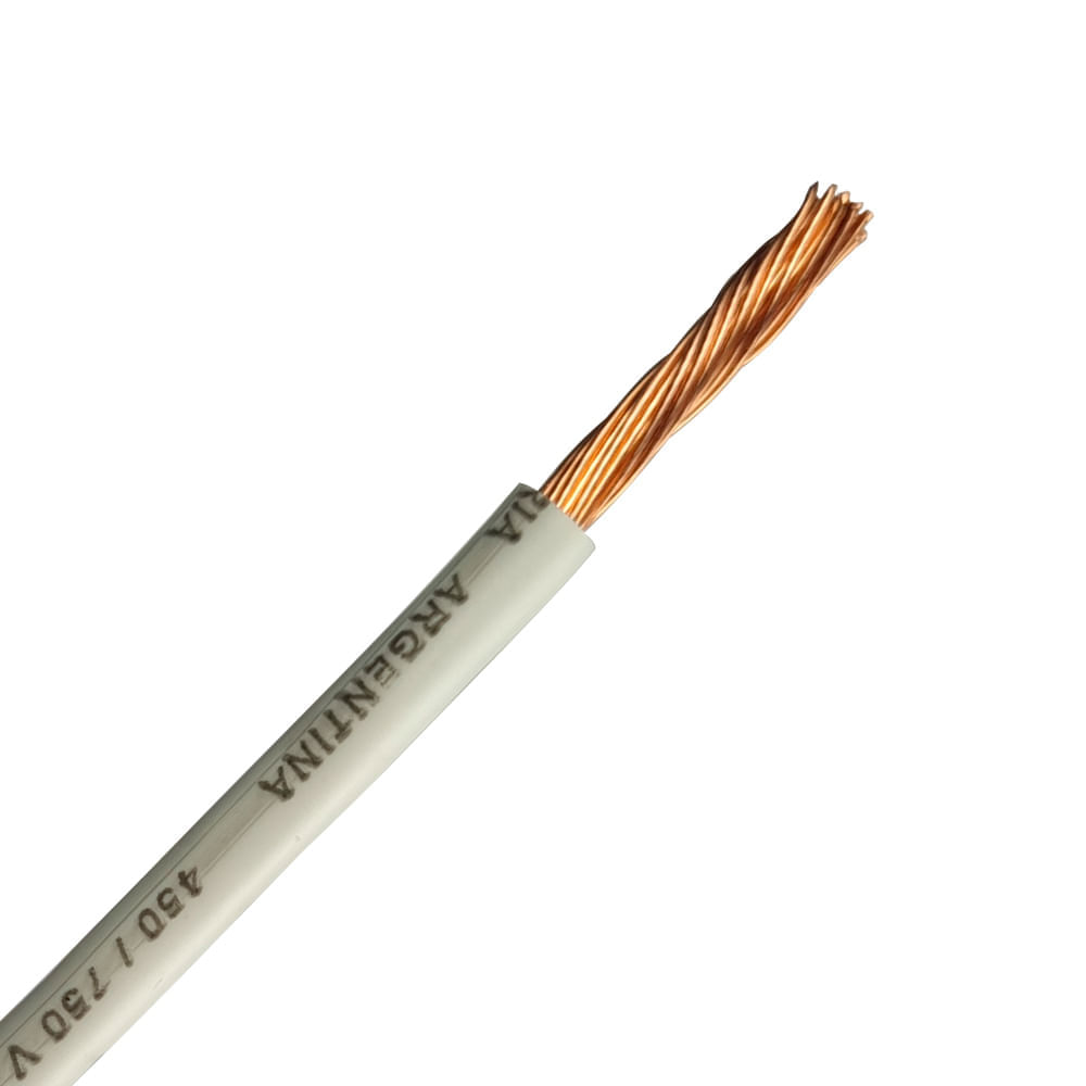 Cable Unipolar 1x10mm² Blanco x Metro - Pelba