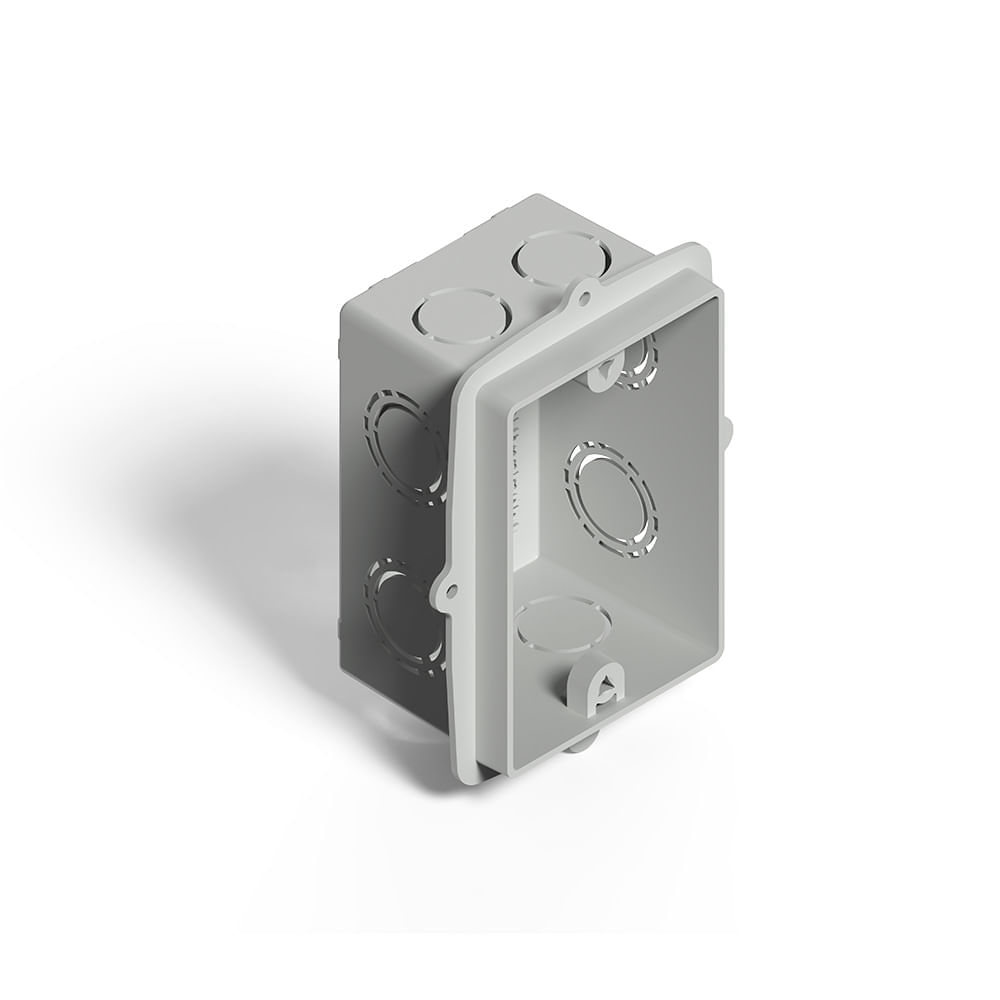 Caja Rectangular Iram Gris Ral 7035 C/Oreja Plastica - Pelba