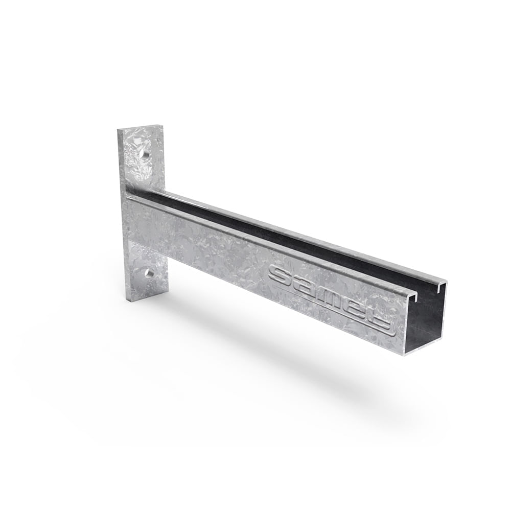 Mensula Pared Reforzada Perfil C De 230Mm Galvanizado - Pelba