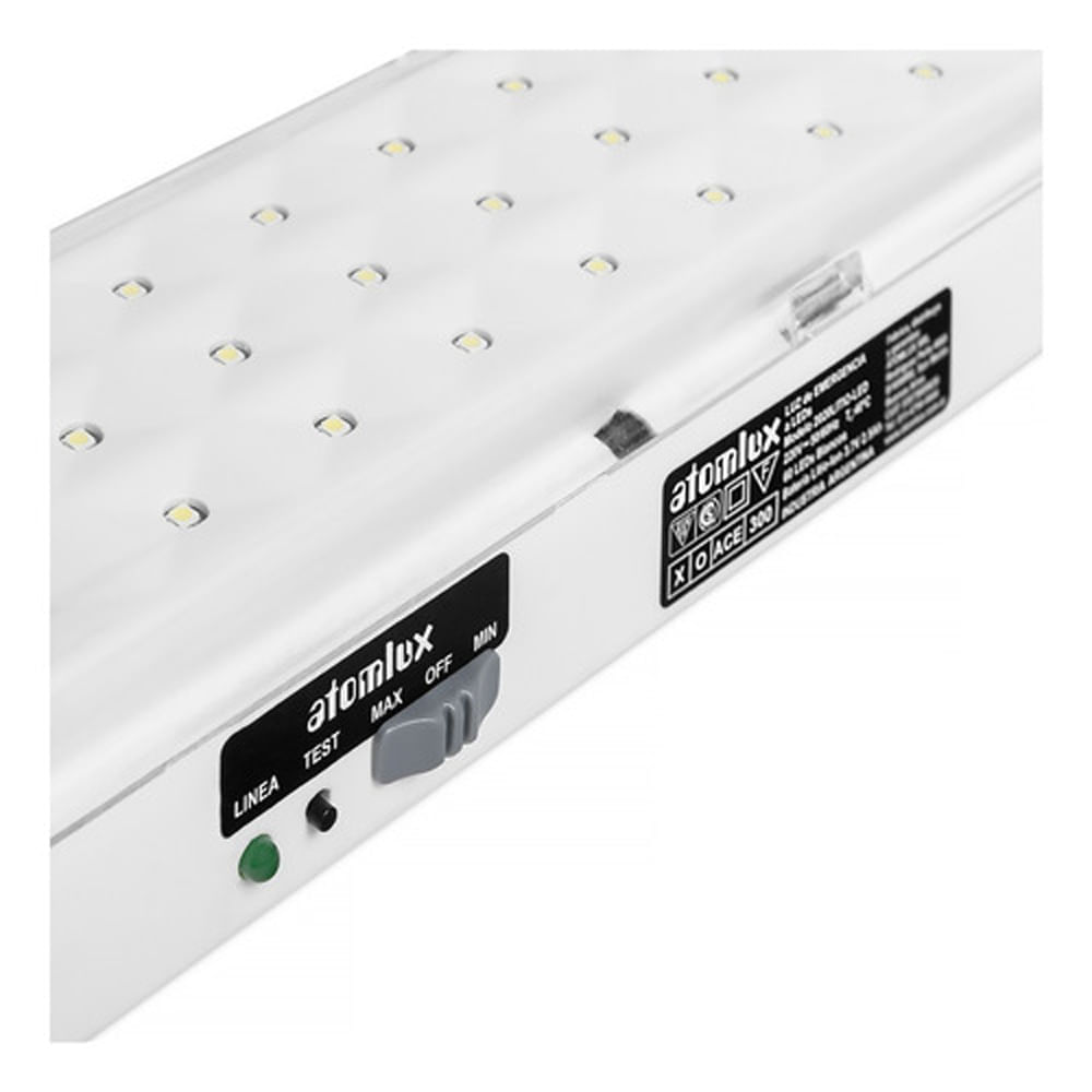 Luz De Emergencia Atomlux 2020Litio-Led Con Batería Recargable 220V ...