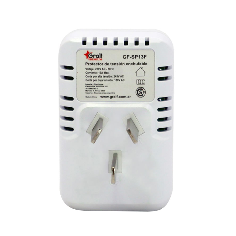 Protector Gralf Alta Baja Tensión Electro 13A 220V Gf-Sp13-F - Pelba