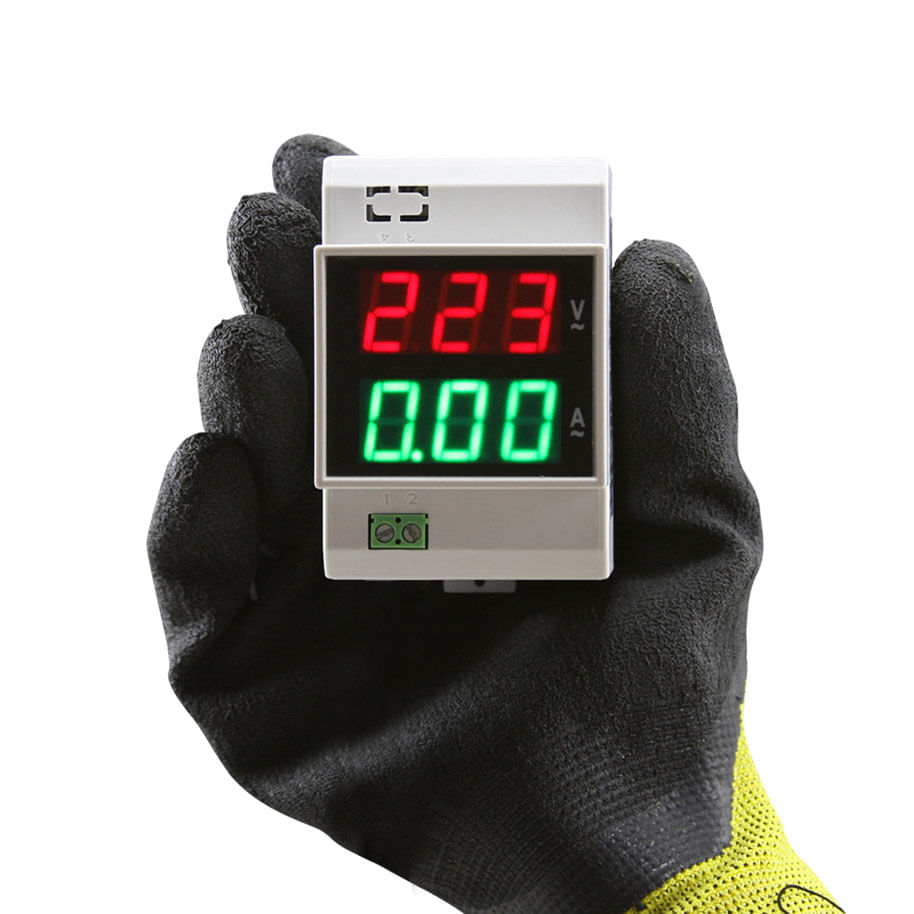 Voltimetro Amperimetro Riel Din Gralf Gf-100va D52-2042 - Pelba