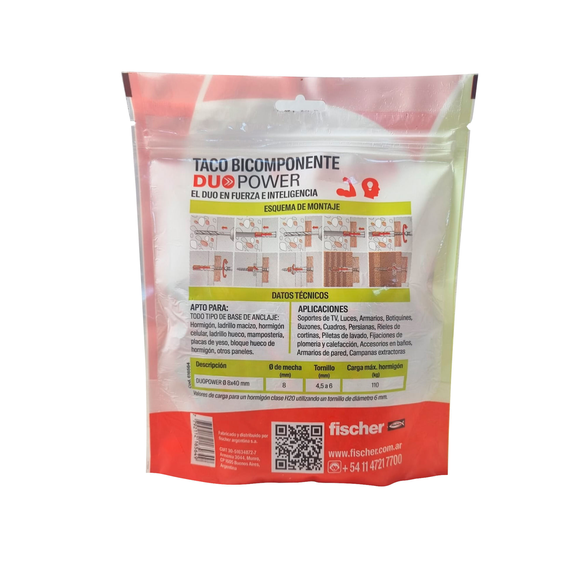 Tarugos Fischer Duopower 8 X 40 (x100 Unidades) - Pelba